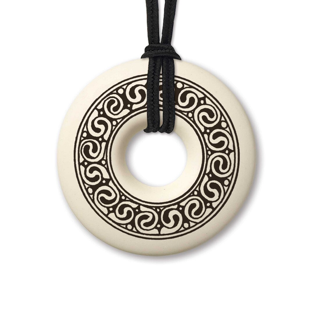 Spirals Annulus Porcelain Pendant - Etsy