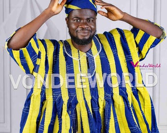 Saha - Authentic Northern Fugu Smock |african Men’s Fugu Batakari ...