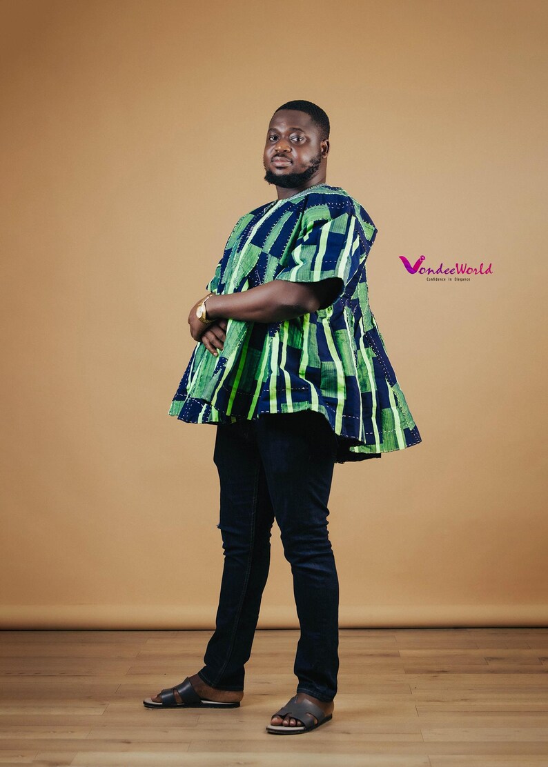 Mpanko Glory Fugu Men’s Smock | African Men’s Fugu Batakari Jacket ...