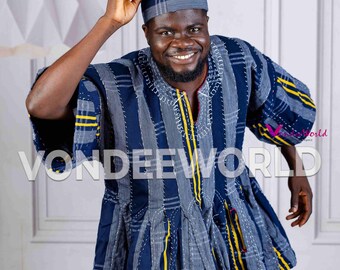Saha - Authentic Northern Fugu Smock |african Men’s Fugu Batakari ...
