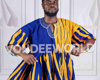 Saha - Authentic Northern Fugu Smock |african Men’s Fugu Batakari ...