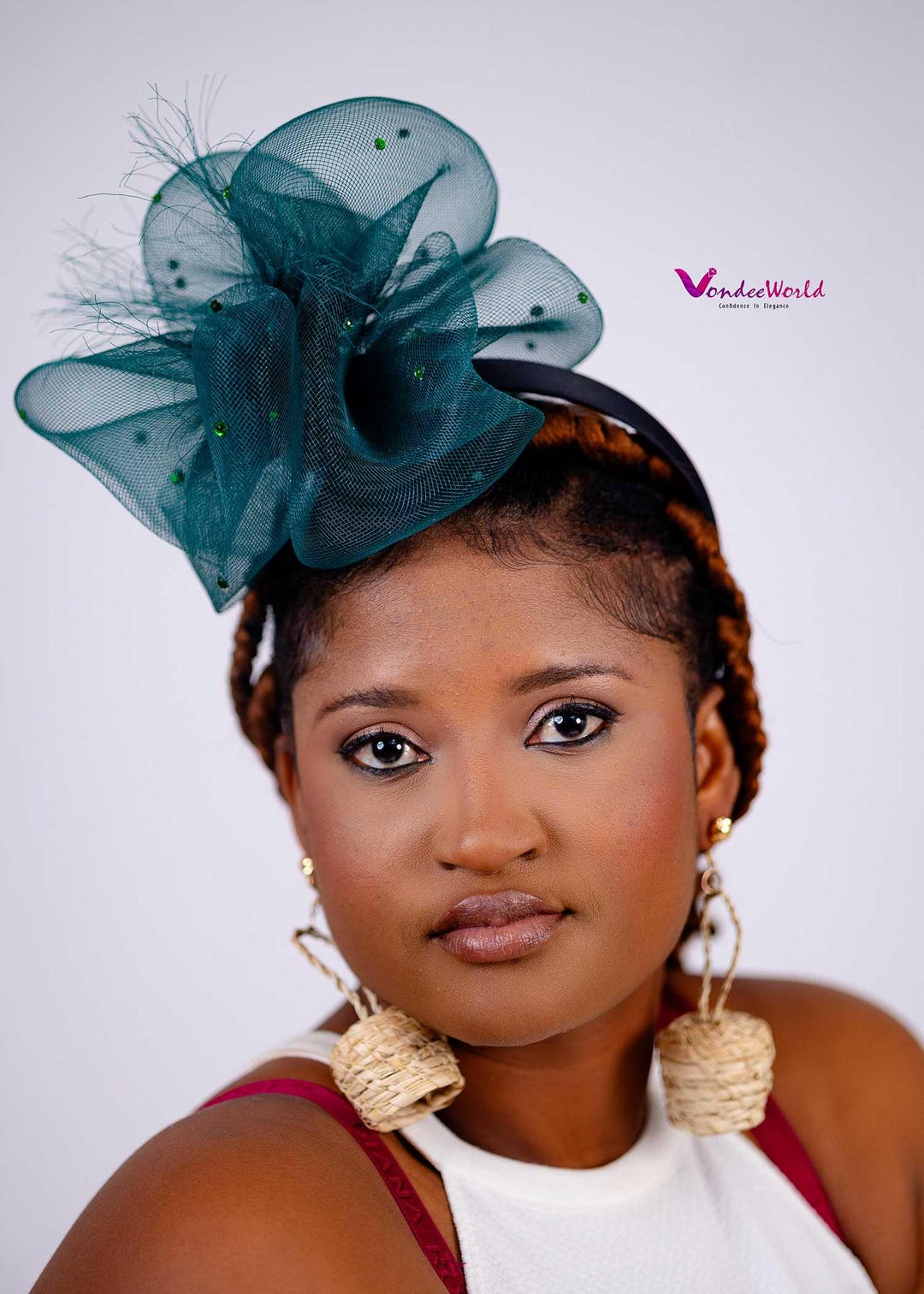 Regal Crown Fascinator Handcrafted Headdress for Weddings and Special ...