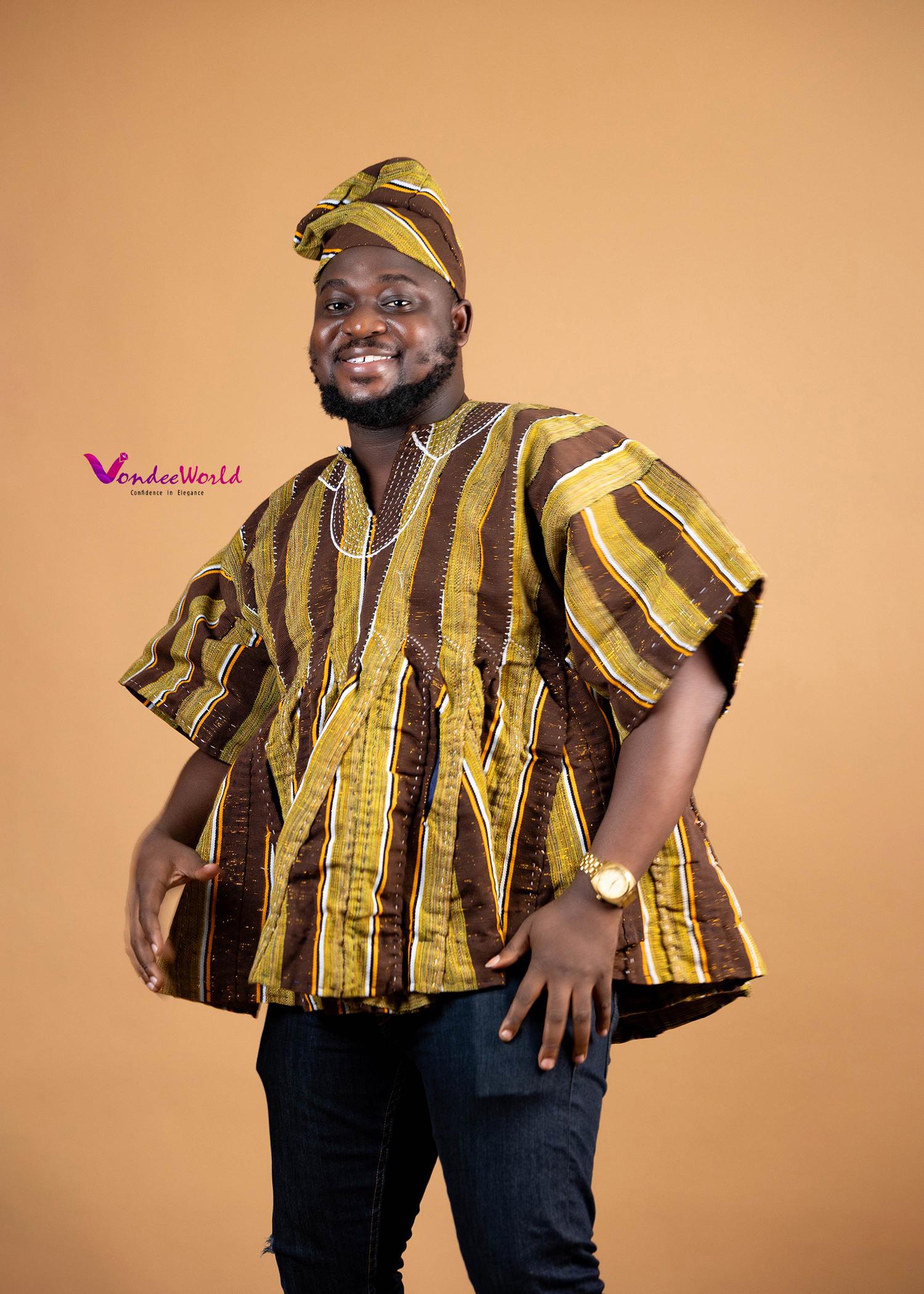 Daliri -northern Ghana Kente Smock | African Men’s Fugu Batakari Jacket ...