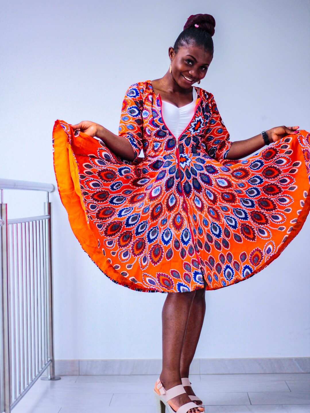 1 Dede African Print Dress Ankara Jacket Dress, Afro Jacket,afro Dress ...