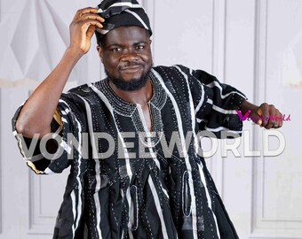 Saha - Authentic Northern Fugu Smock |african Men’s Fugu Batakari ...