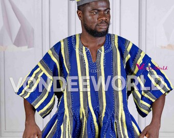 Saha - Authentic Northern Fugu Smock |african Men’s Fugu Batakari ...