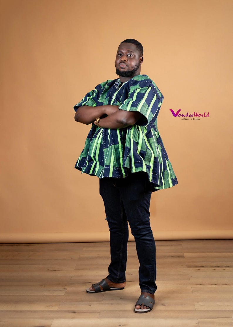 Mpanko Glory Fugu Men’s Smock | African Men’s Fugu Batakari Jacket ...