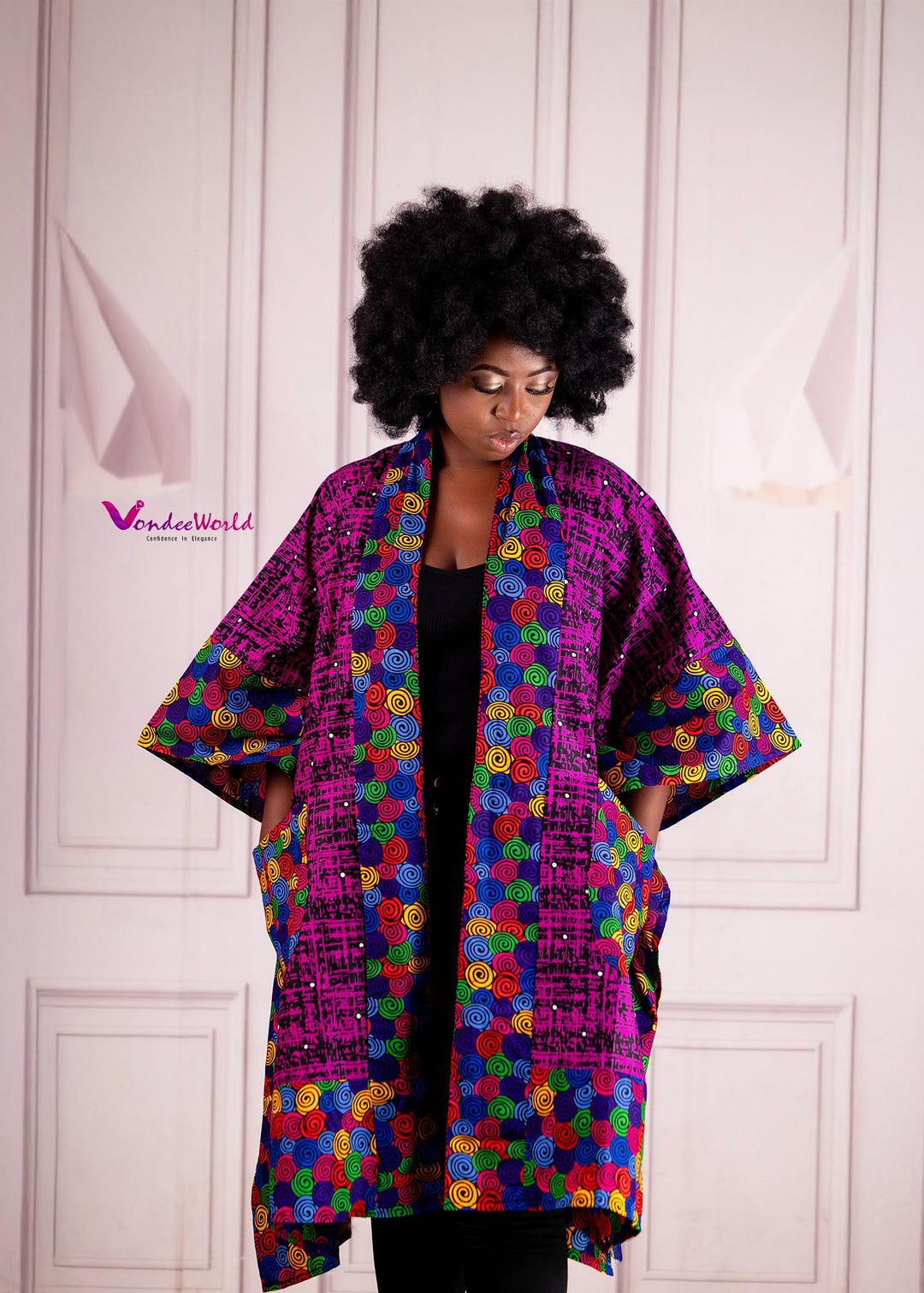 1# YAABA -poncho Kimono Cape |ankara Kimono | African Print Poncho ...