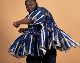 Saha - Authentic Northern Fugu Smock |african Men’s Fugu Batakari ...