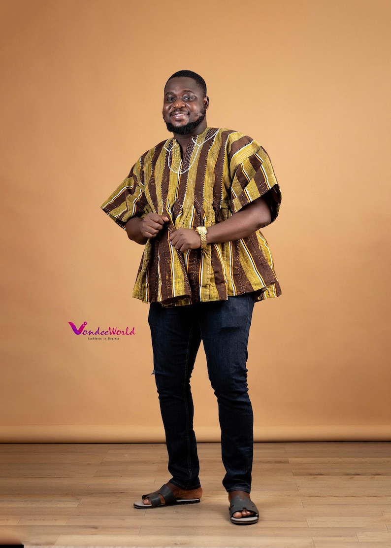Daliri -northern Ghana Kente Smock | African Men’s Fugu Batakari Jacket ...