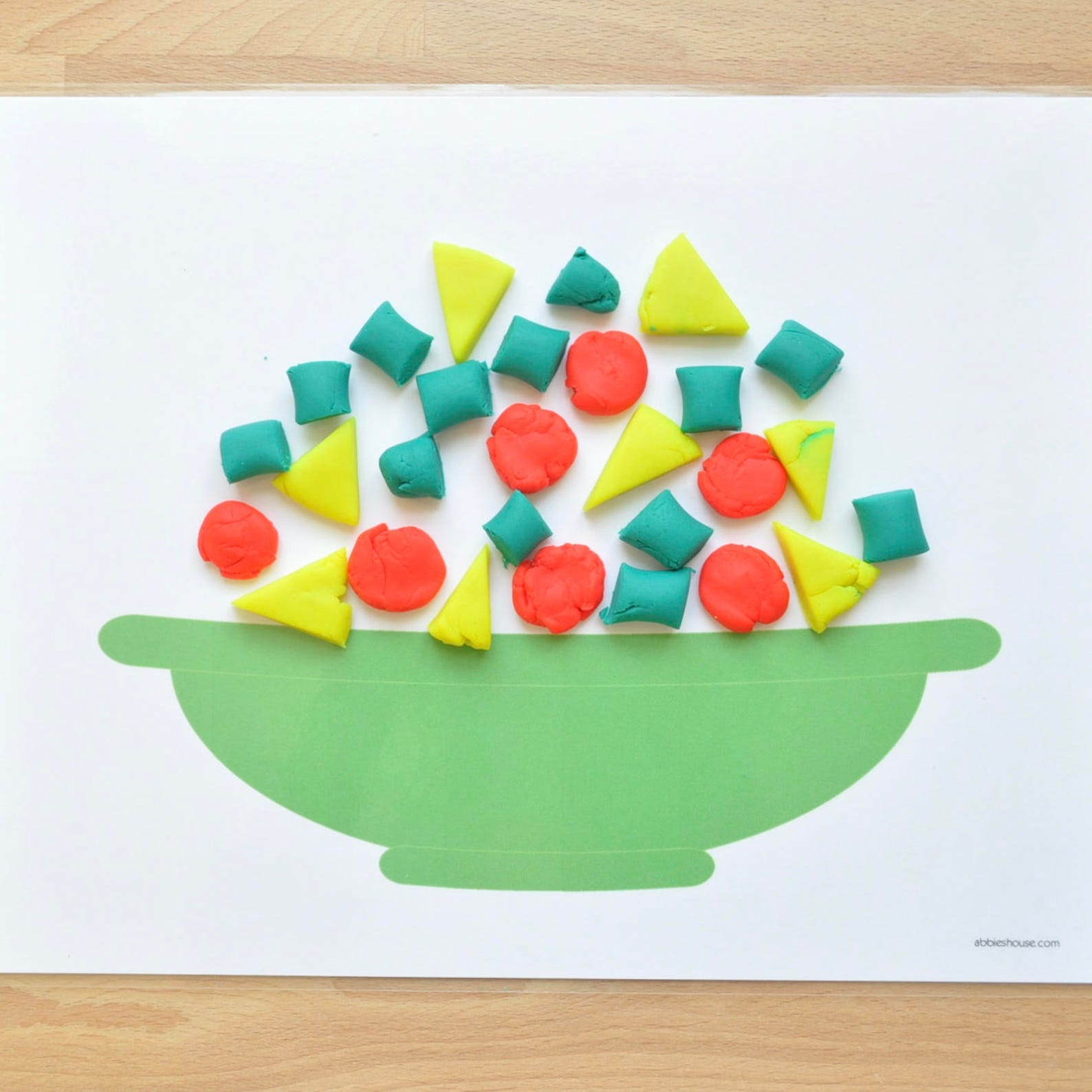 Printable Dinner Play Dough Pads - Instant Printable - Play Dough Mat ...