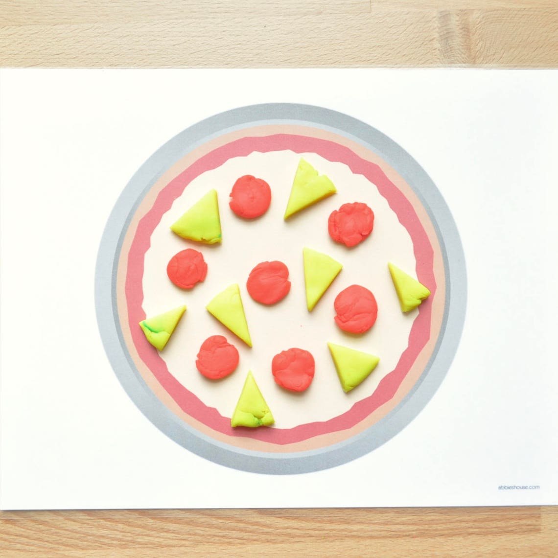 Printable Dinner Play Dough Pads - Instant Printable - Play Dough Mat ...