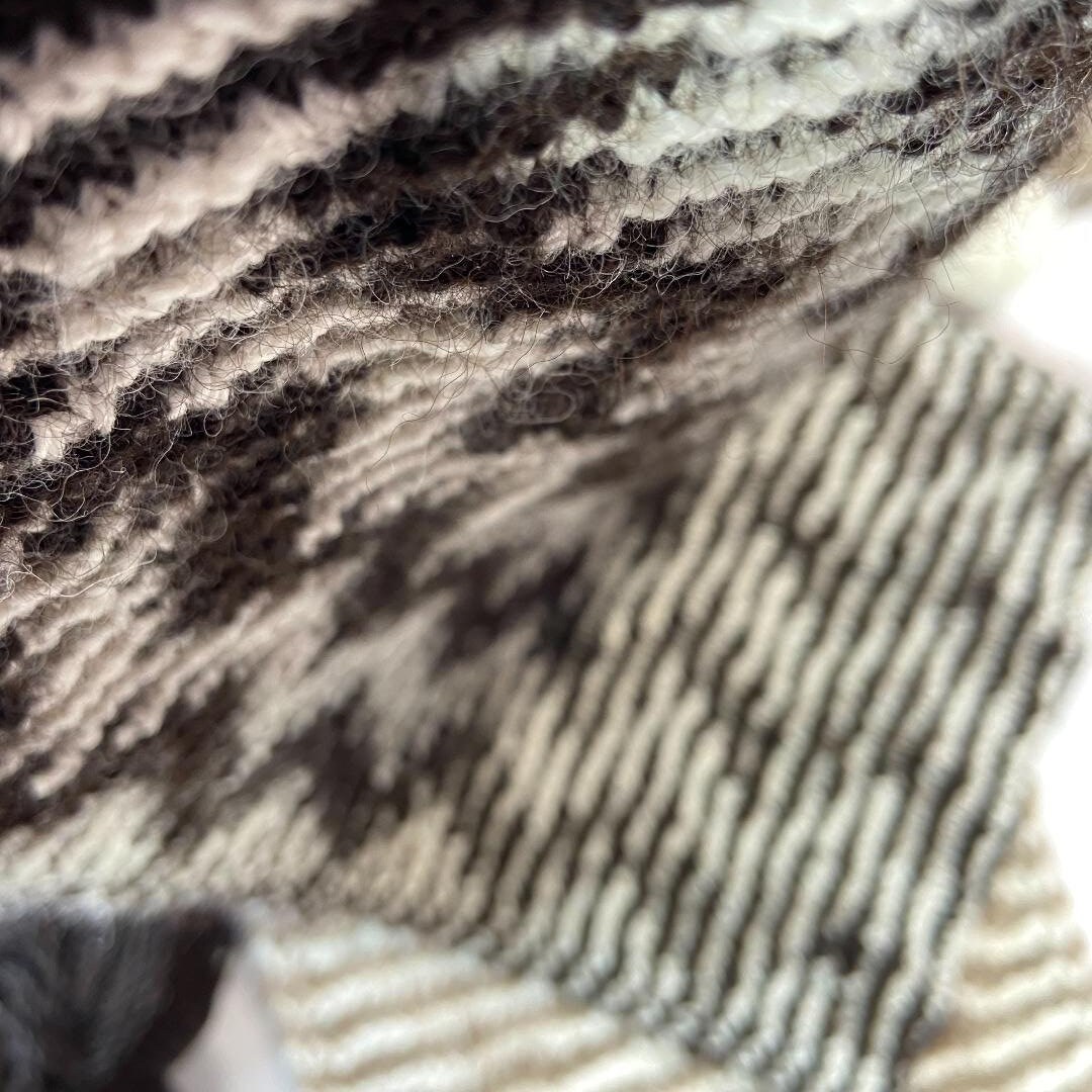Ziggy Shadow Cowl Knitting Kit / Natural Alpaca Yarn / Illusion ...