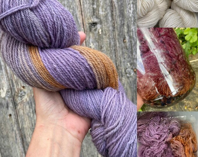 Walnut and Hibiscus Solar Dye Yarn Kit Natural Plant Dye Summer Craft ...