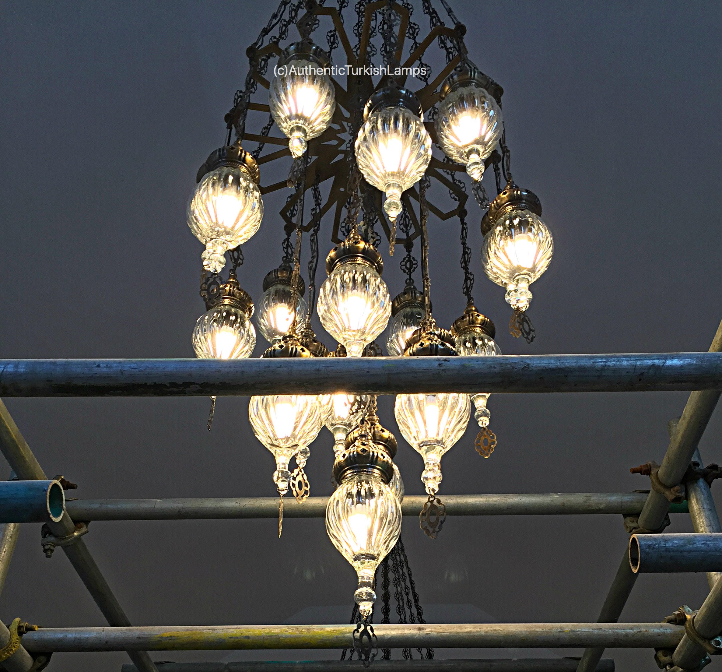 19 Glass Chandelier Lamp Foyer Light Foyer Lampchandelier | Etsy