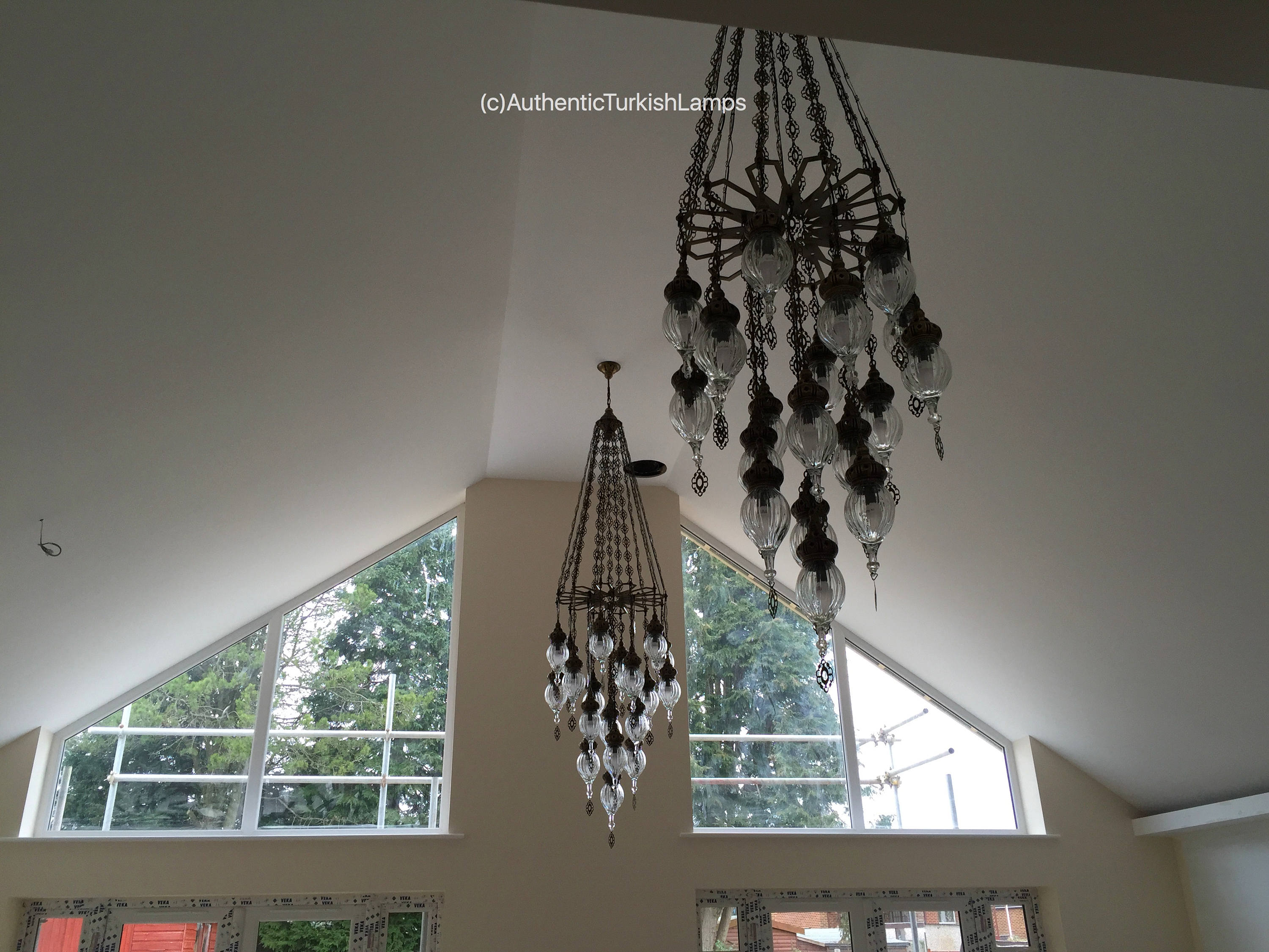 19 Glass Chandelier Lamp Foyer Light Foyer Lampchandelier | Etsy