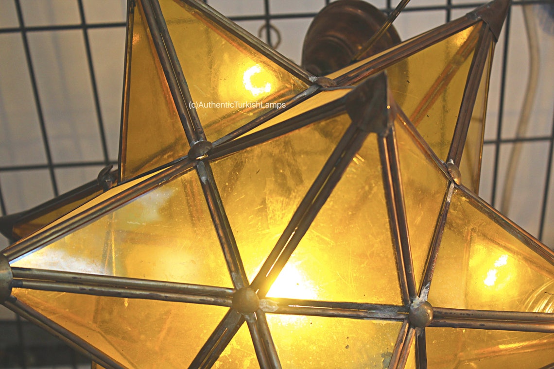 Star Lampstar Lightinghanging Lampmoroccan Lightmoroccan | Etsy