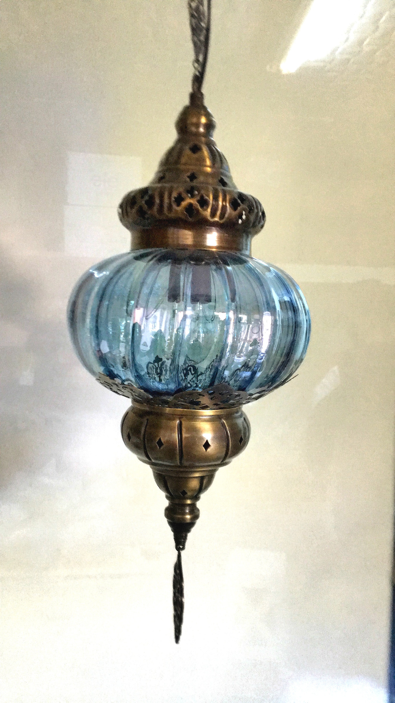 Shiny Blue Hanging Lamp,hanging Light,morocco Light,morocco Lighting ...