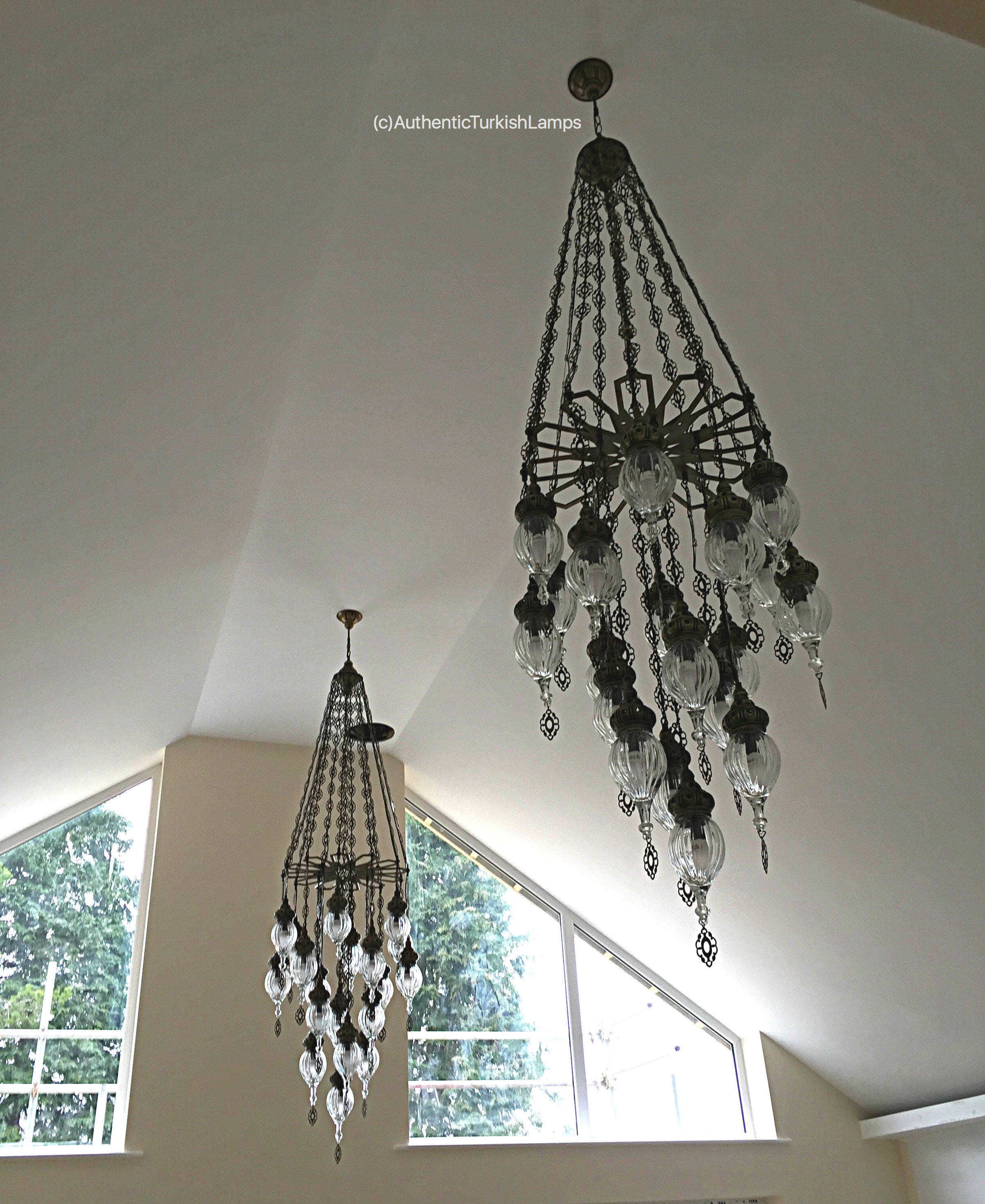 19 Glass Chandelier Lamp Foyer Light Foyer Lampchandelier | Etsy