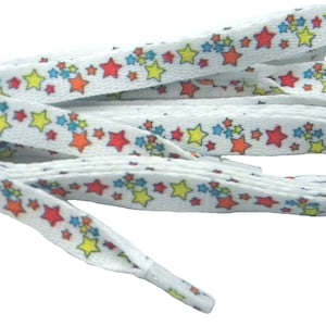 1 Pair - Shooting Star, Specialty Printed Shoelaces, 8mm Wide Flat ...