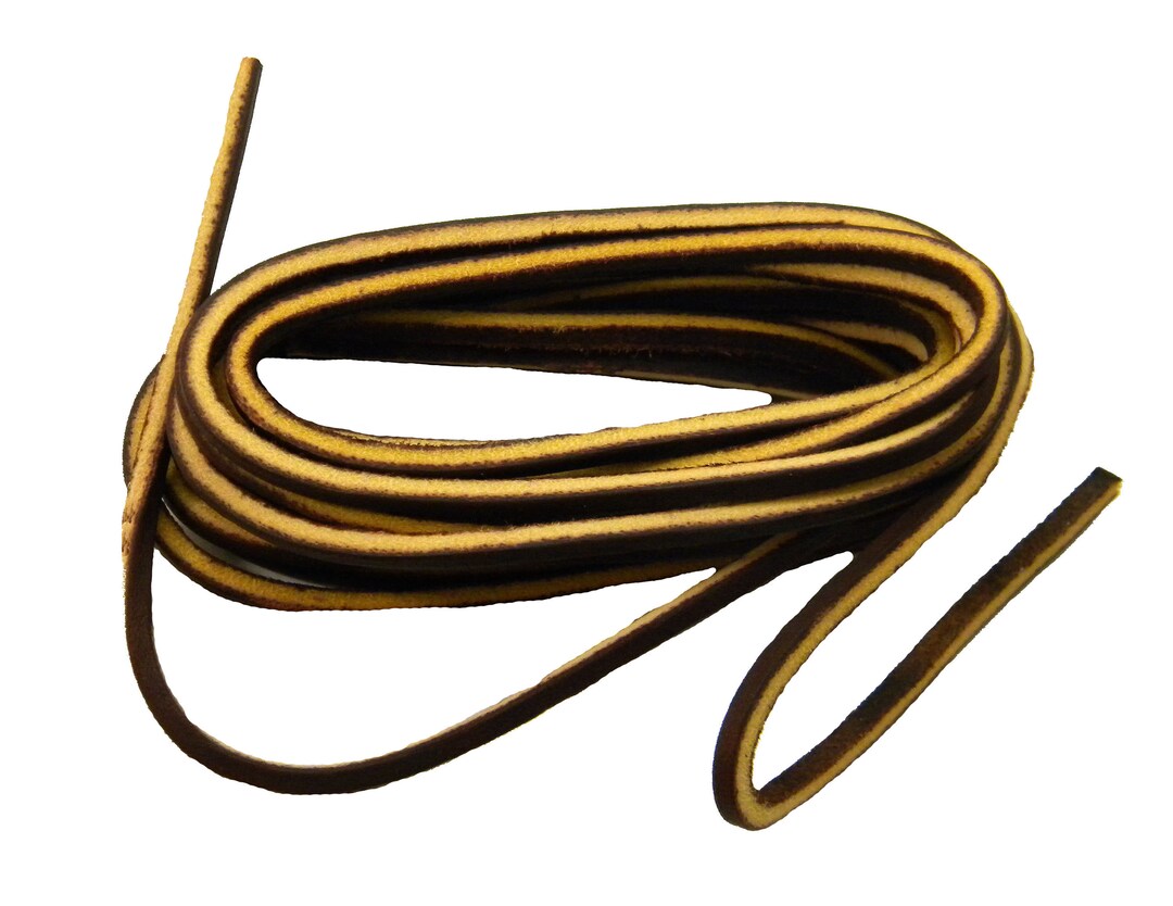 2 Pair- Leather Laces for Hi-top Boots and All Quality Footwear 1/8 ...