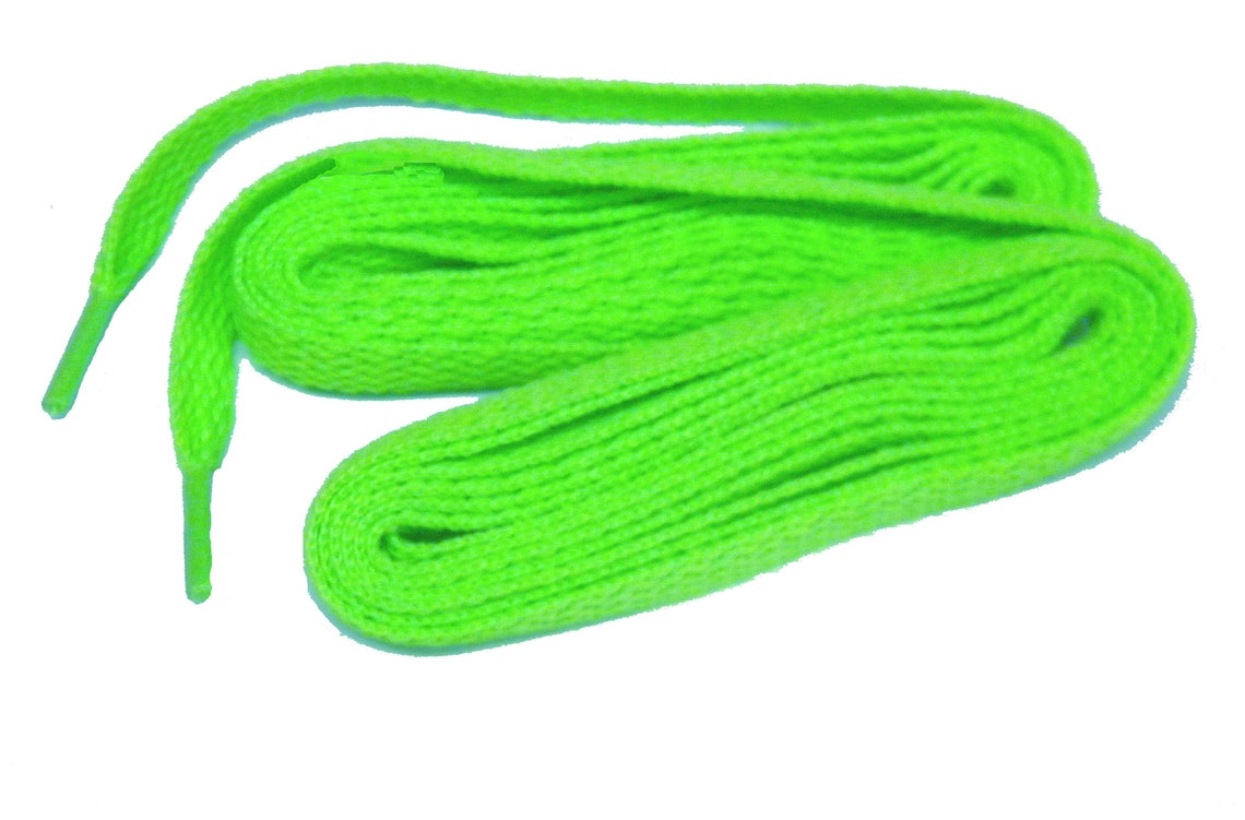 2 Pair Pack- Neon Green, Proathletic(tm) FLAT Sneaker Shoelaces - Etsy