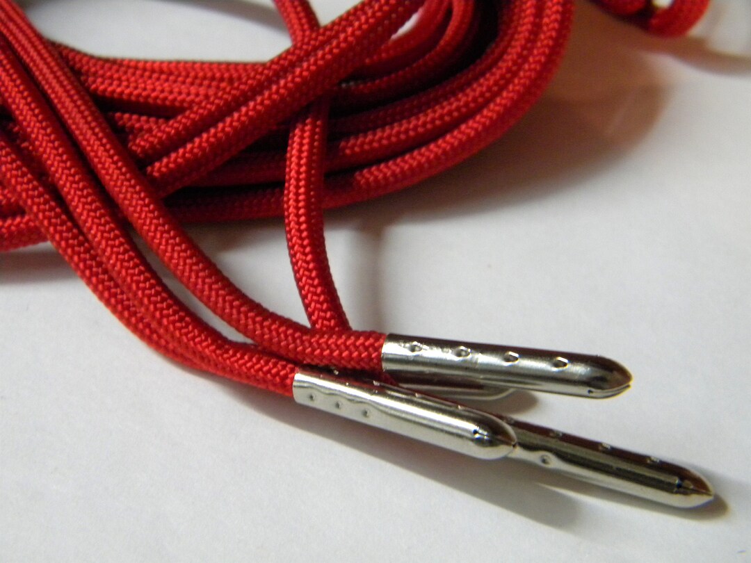 2 Pair Pack: Red, 550 Paracord With Silver Steel Tips; Strongest Boot ...