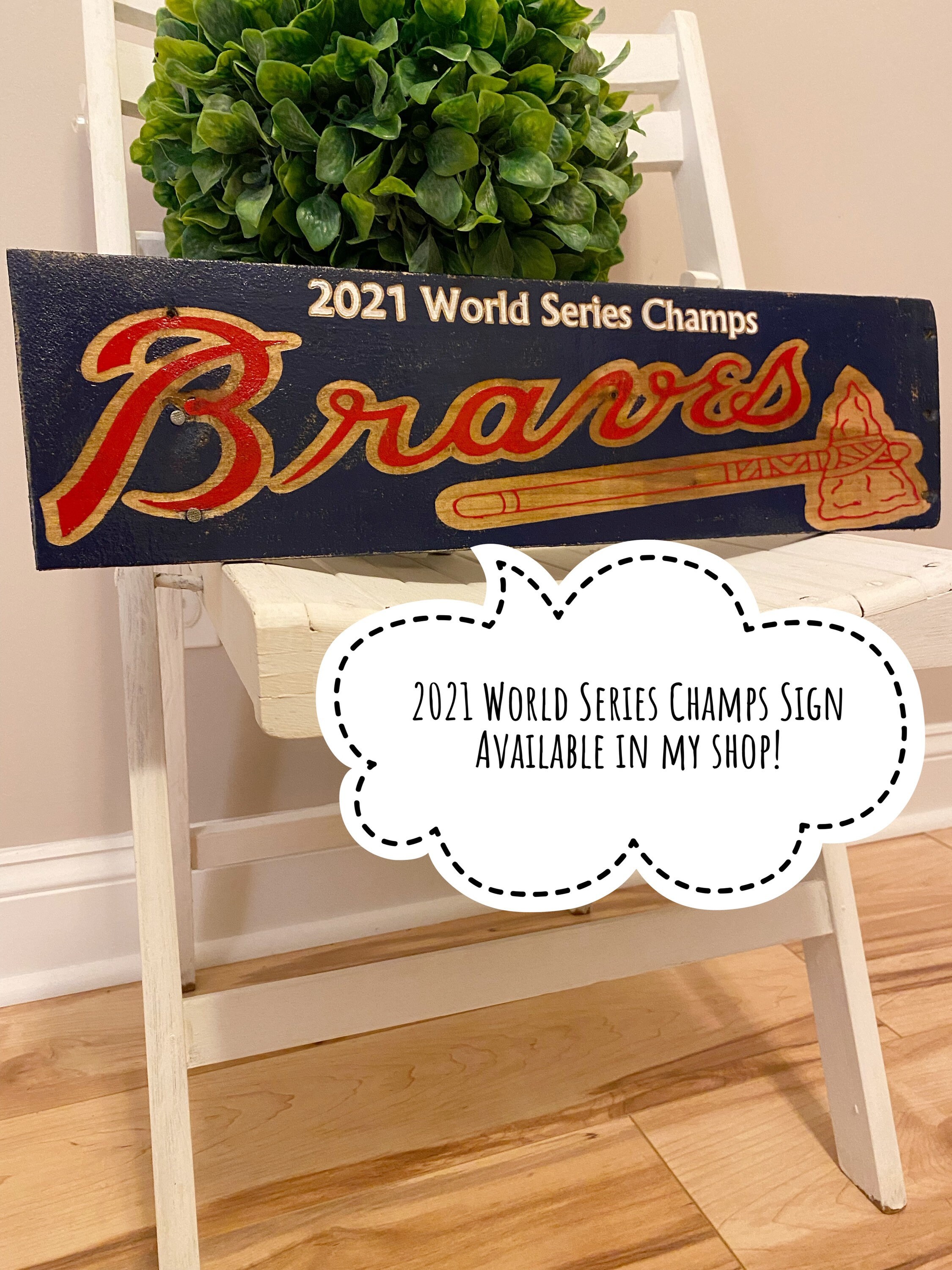 Atlanta Braves Pallet Sign for Home Decor Braves Wall Art for | Etsy