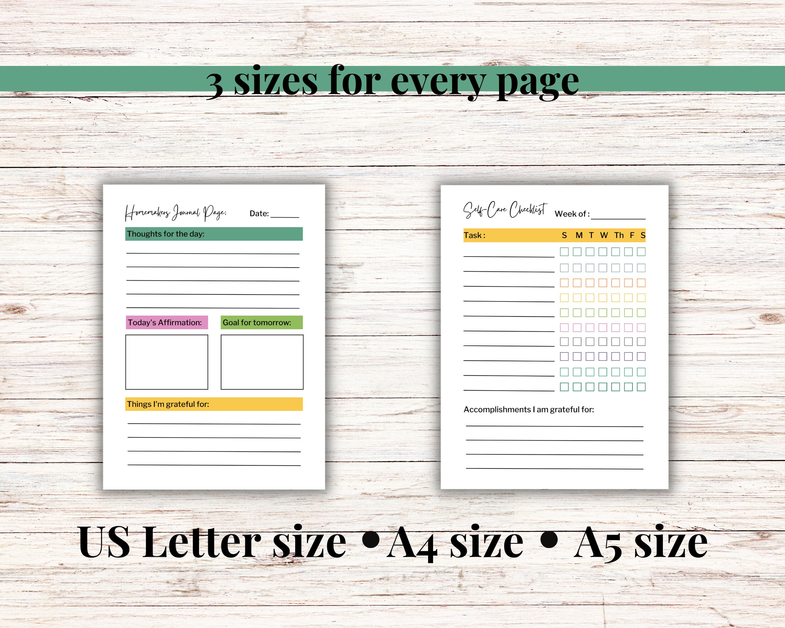 Homemaker's Planner Homemaking Planner Gift for Her Self-care Checklist ...