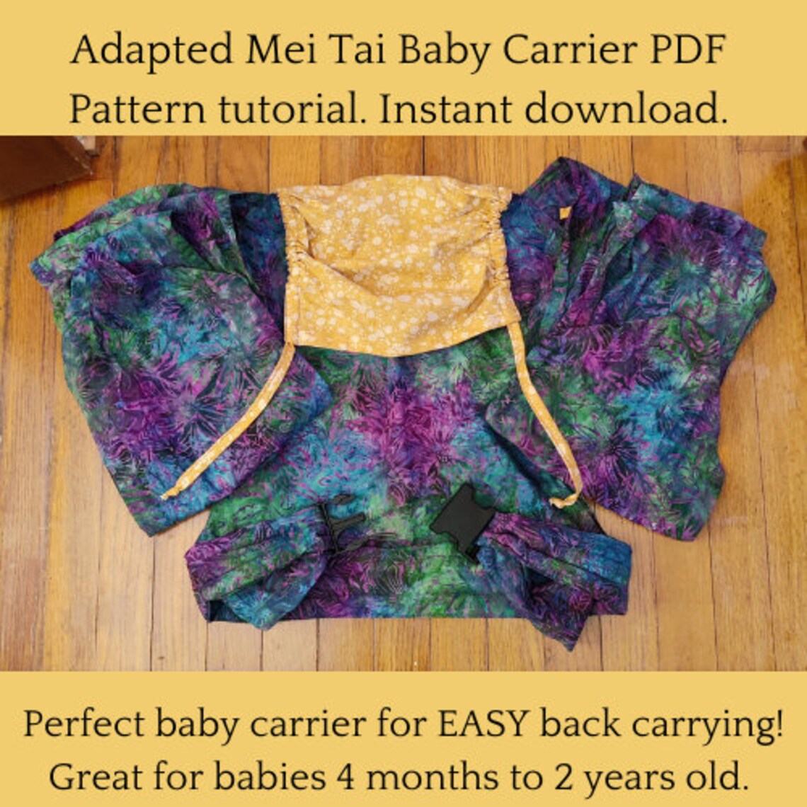 Mei Tai Baby Carrier PDF Pattern Instant Download Baby Carrier Tutorial ...