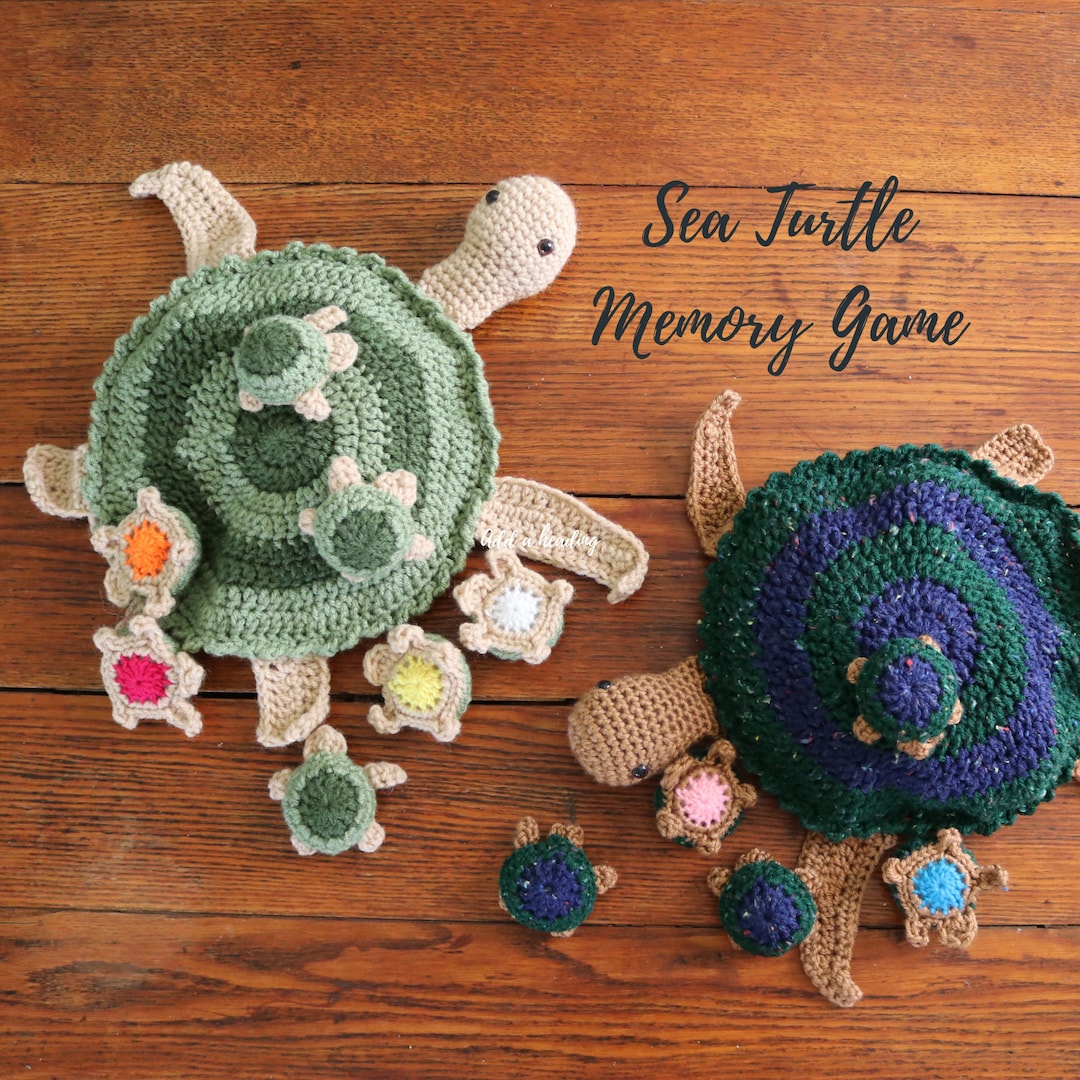 Crochet Sea Turtle Memory Game PDF Pattern: Kids Crochet Gift (instant ...