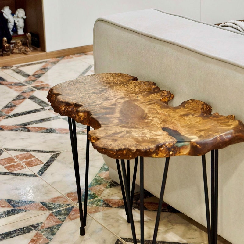 Live Edge End Table - Etsy