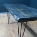 Rustic Black Coffee Table, Contemporary Table, Dark Wood Coffee Table ...