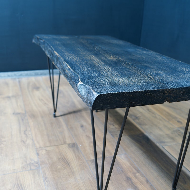 Black Wood Coffee Table - Etsy
