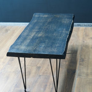 Rustic Black Coffee Table, Contemporary Table, Dark Wood Coffee Table ...