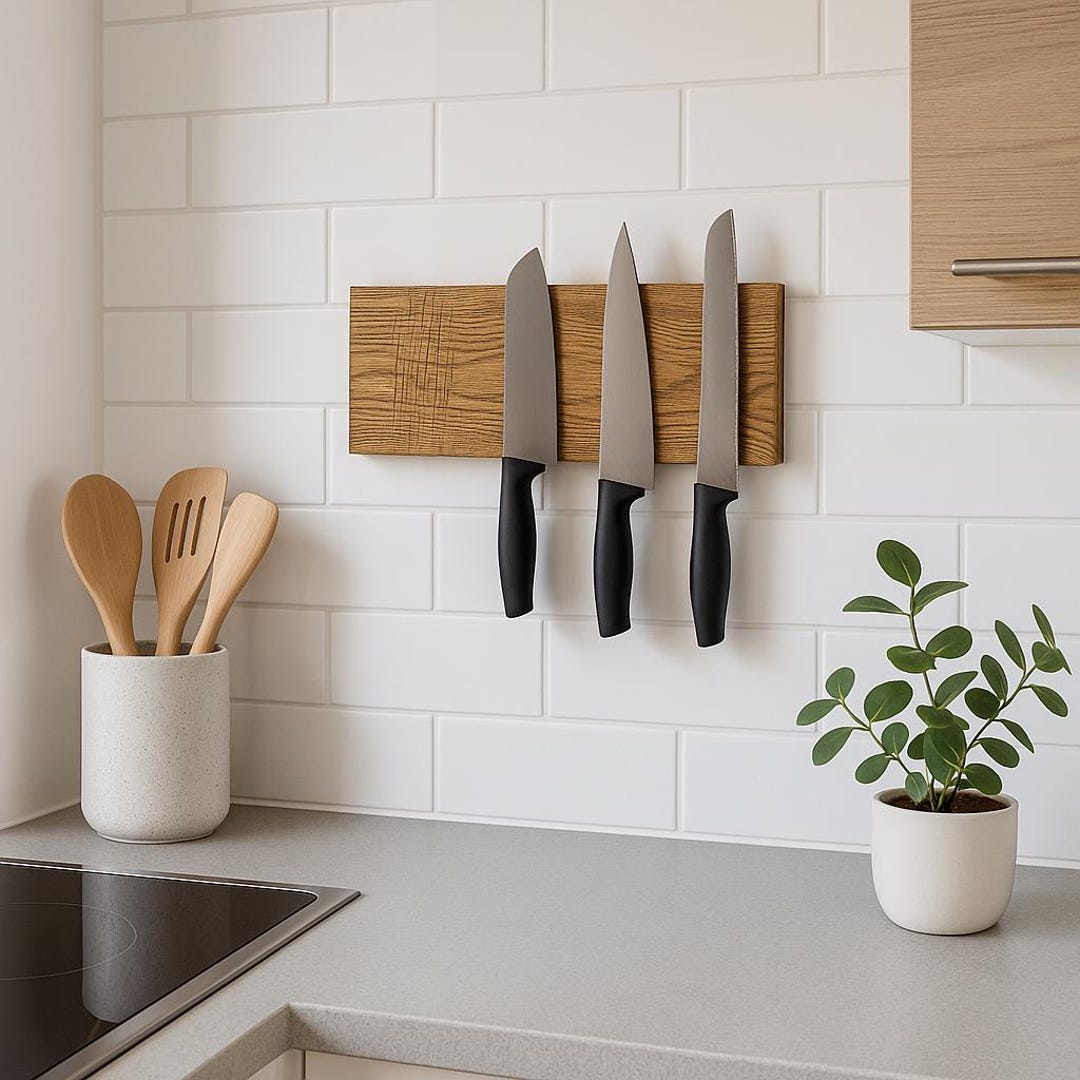 Magnetic Knife Strip – Epoxy Knife Holder, Authentic Kitchen Knife ...