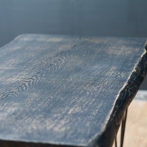 Rustic Black Coffee Table, Contemporary Table, Dark Wood Coffee Table ...