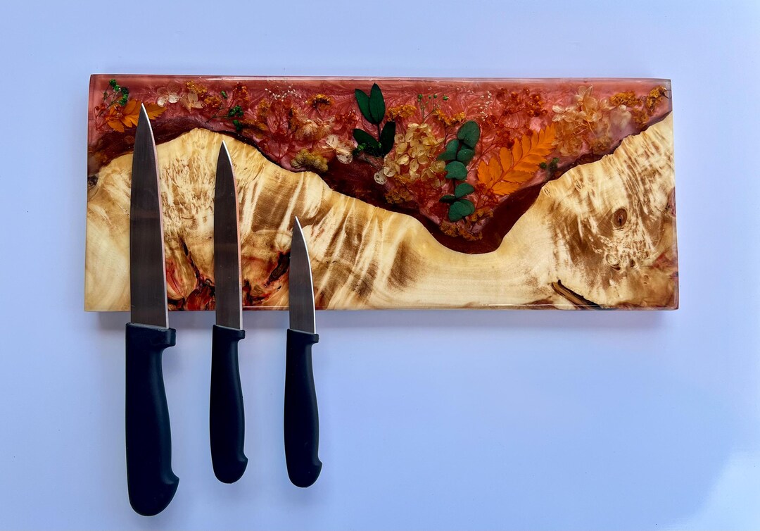 Wildflower Decor, Magnetic Knife Rack, Kitchen Decor, Custom Knife Rack ...