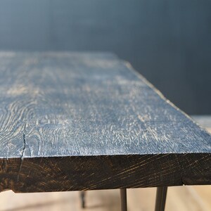 Rustic Black Coffee Table, Contemporary Table, Dark Wood Table ...