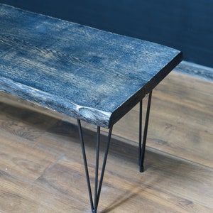 Rustic Black Coffee Table, Contemporary Table, Dark Wood Table ...