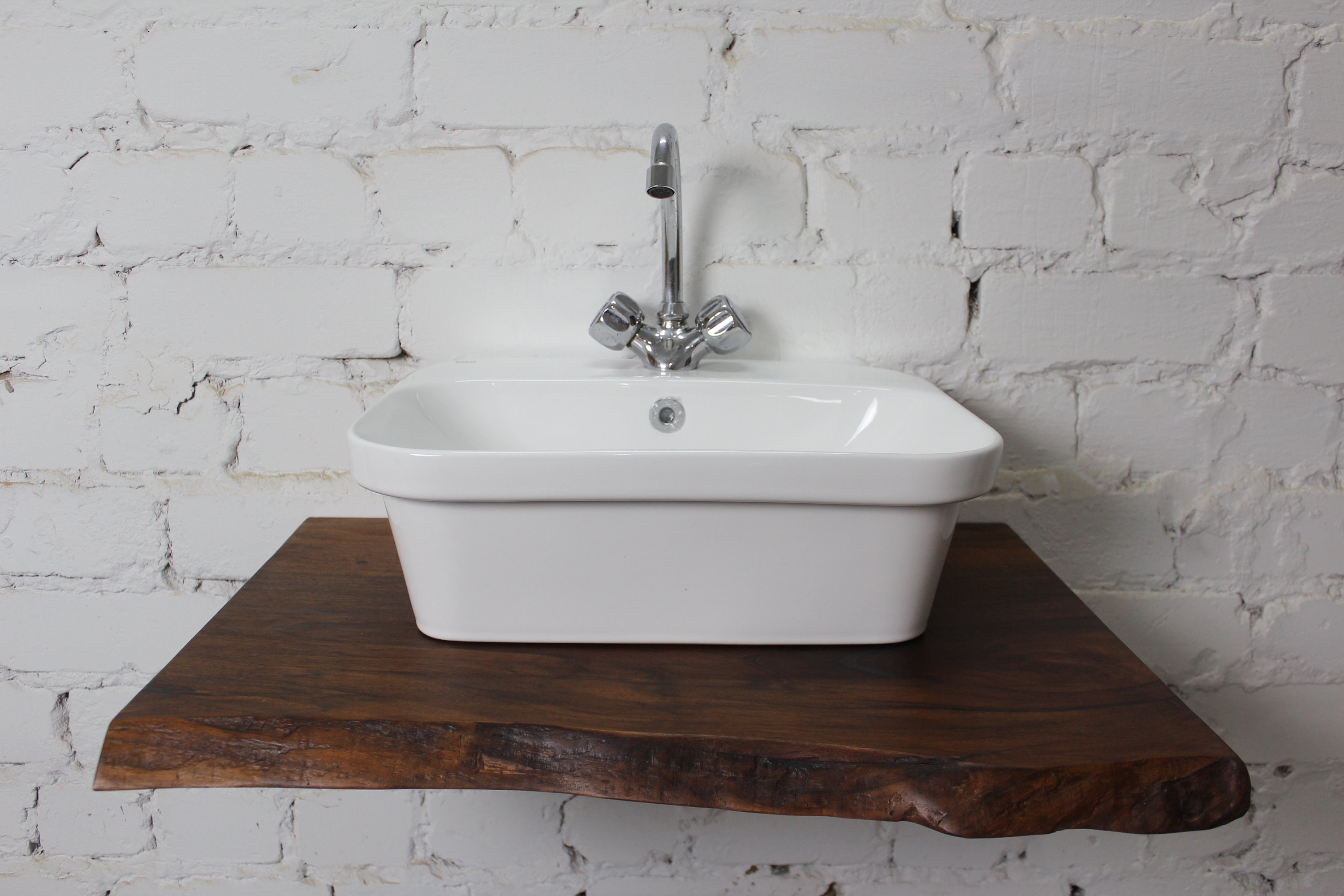 Live Edge Custom Wood Bathroom Vanity Rustic Floating Shelf - Etsy