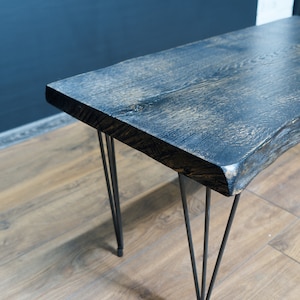 Rustic Black Coffee Table, Contemporary Table, Dark Wood Coffee Table ...