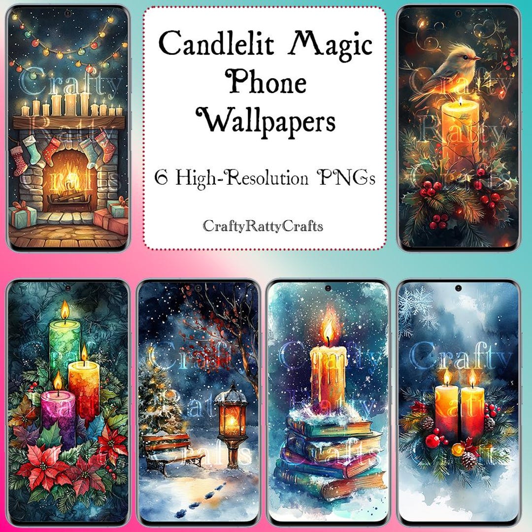 Candlelit Magic Phone Wallpapers | High Resolution PNG Files Suitable ...