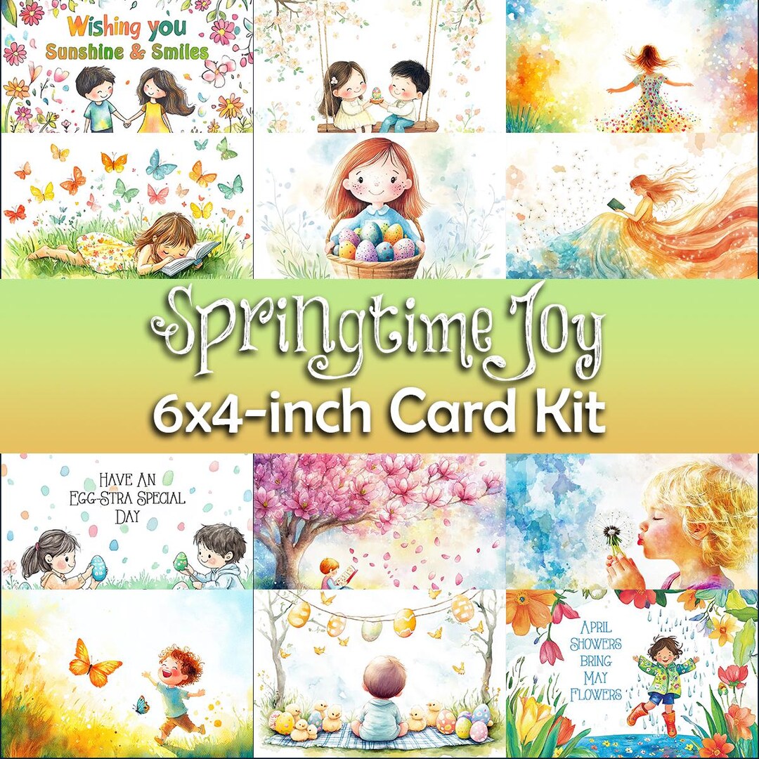 Springtime Joy Card Kit & Craft Printables | Printable Easter/spring ...