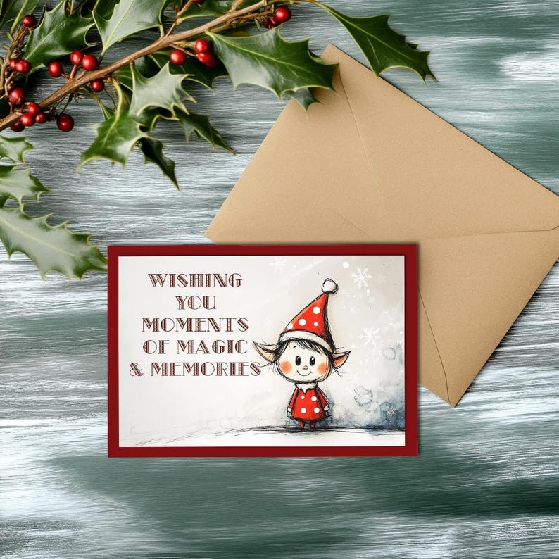 Merry Mischief: Holiday Elves | Card Kit | Printable Holiday Card ...