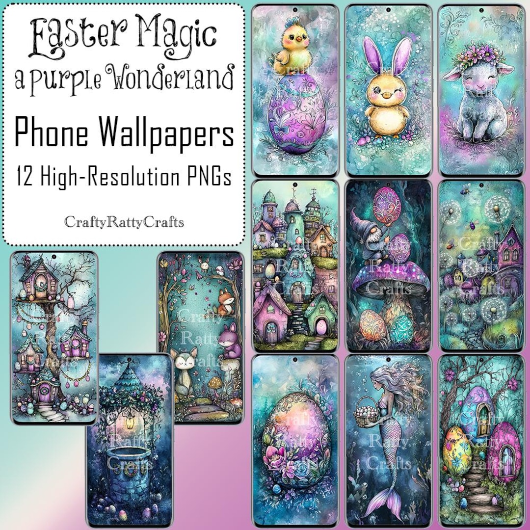Easter Magic - Phone Wallpaper Collection | High Resolution PNG Files ...