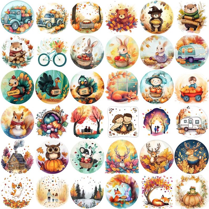 180+ Harvest Whimsy Clipart Designs - Digital Download Mega Bundle ...
