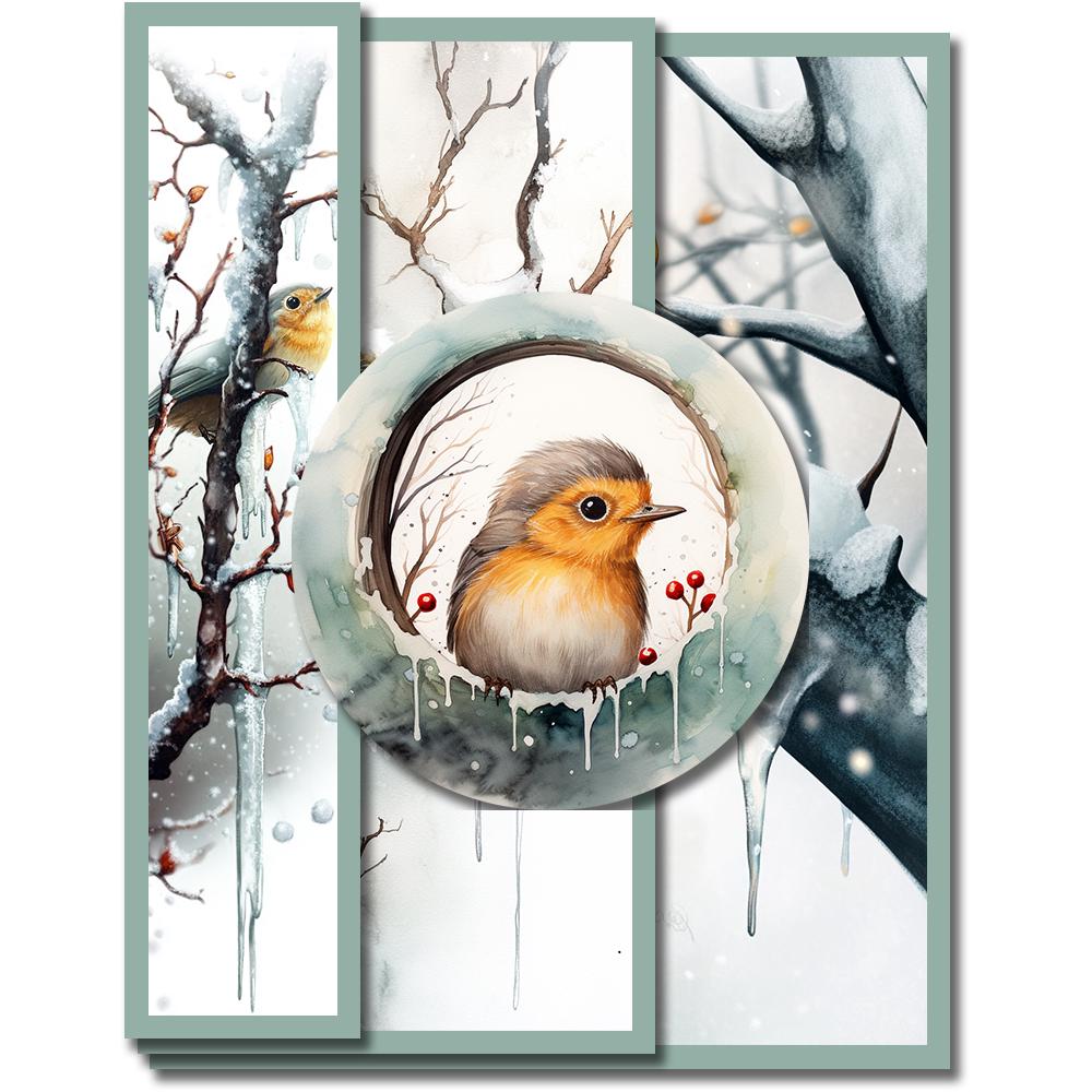 Magical Winter | Tri-fold Card Kit | Printable Holiday Card Designs ...