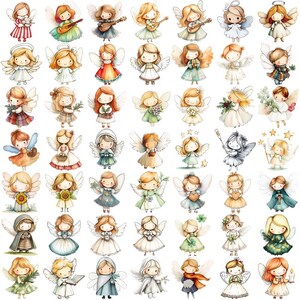 300+ Heavenly Whimsy Angel Clipart Collection | Vintage-inspired Angels ...