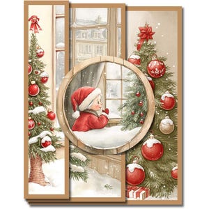 Festive Delights | Tri-fold Card Kit | Printable Holiday Card Designs ...